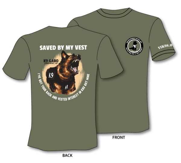 Gabo "Saved By My Vest" T-Shirt » Vested Interest in K9s